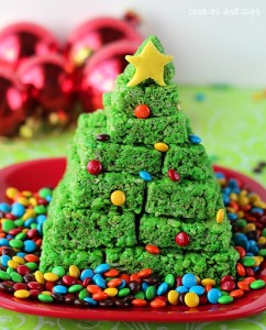 Krispie Treat Christmas Tree
