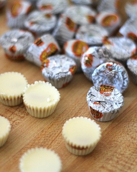 White Chocolate Reese's Peanut Butter Blossoms