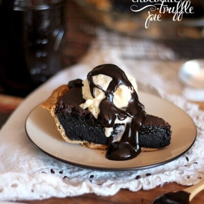 Chocolate Truffle Pie | Cookies and Cups