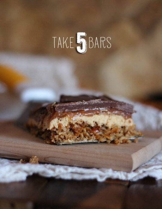 Take 5 Bars | A Homemade Chocolate Candy Bar Recipe With Caramel