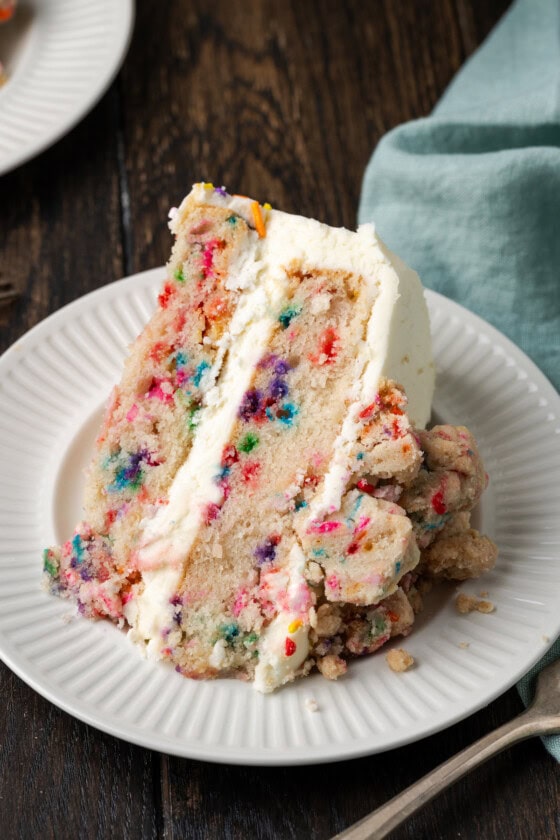 Homemade Confetti Cake | Cookies and Cups