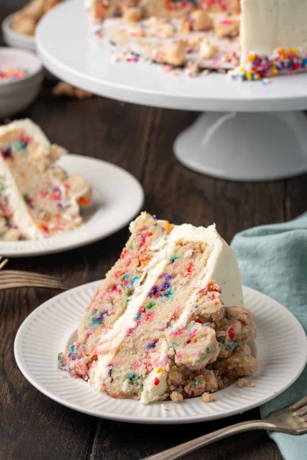 Homemade Confetti Cake | Cookies and Cups