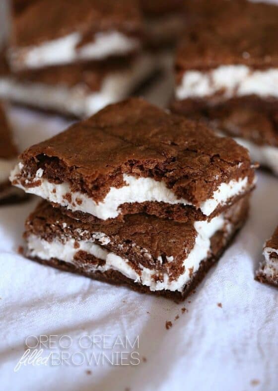 Oreo Cream Filled Brownies | The Best Homemade Brownies Recipe
