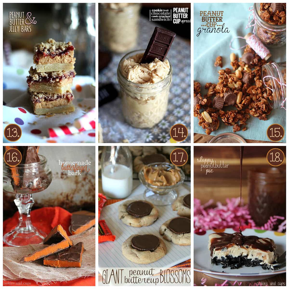 Peanut Butter Round Up - Cookies and Cups