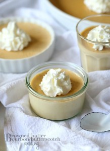 Browned Butter Bourbon Butterscotch Pudding - Cookies and Cups