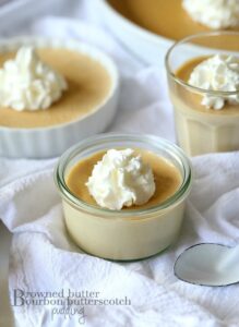 Browned Butter Bourbon Butterscotch Pudding - Cookies and Cups