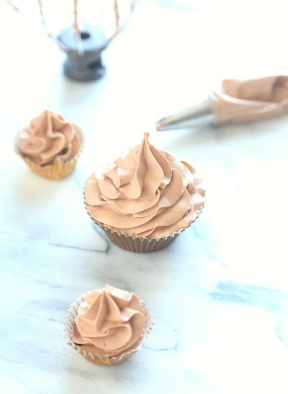 Whipped Nutella Frosting | Homemade Hazelnut Frosting Recipe For Cake