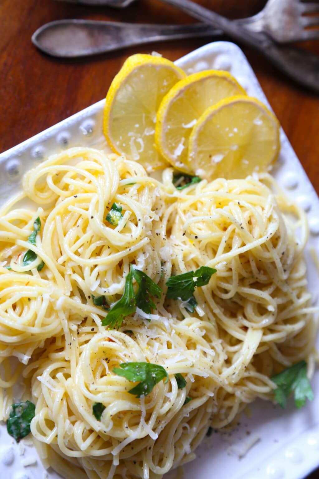 Lemon Spaghetti | Cookies and Cups