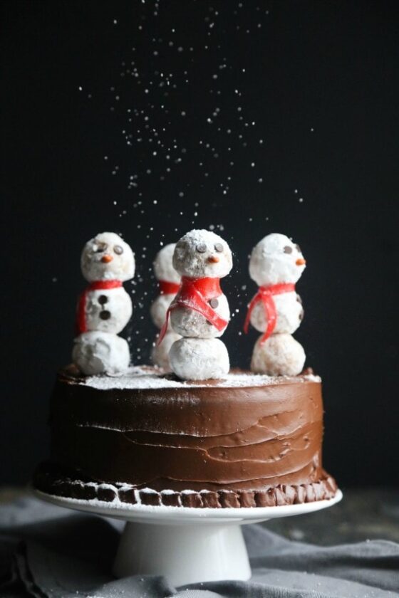 Snowman Cake - Cookies and Cups