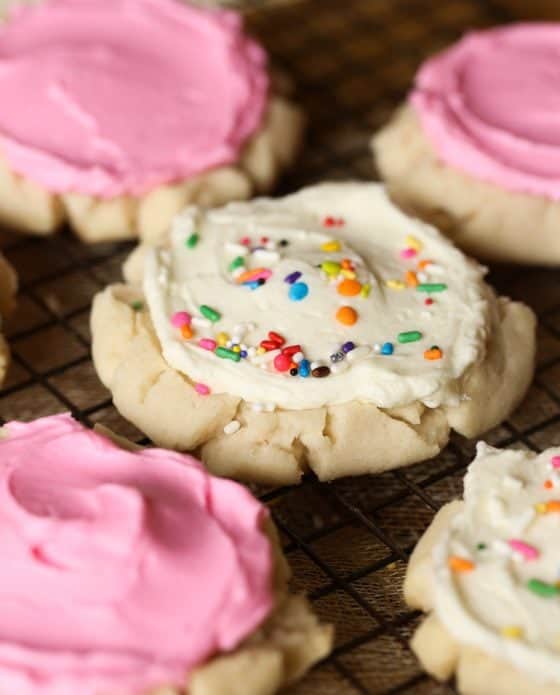 Pressed Frosted Sugar Cookies Recipe | Cookies & Cups