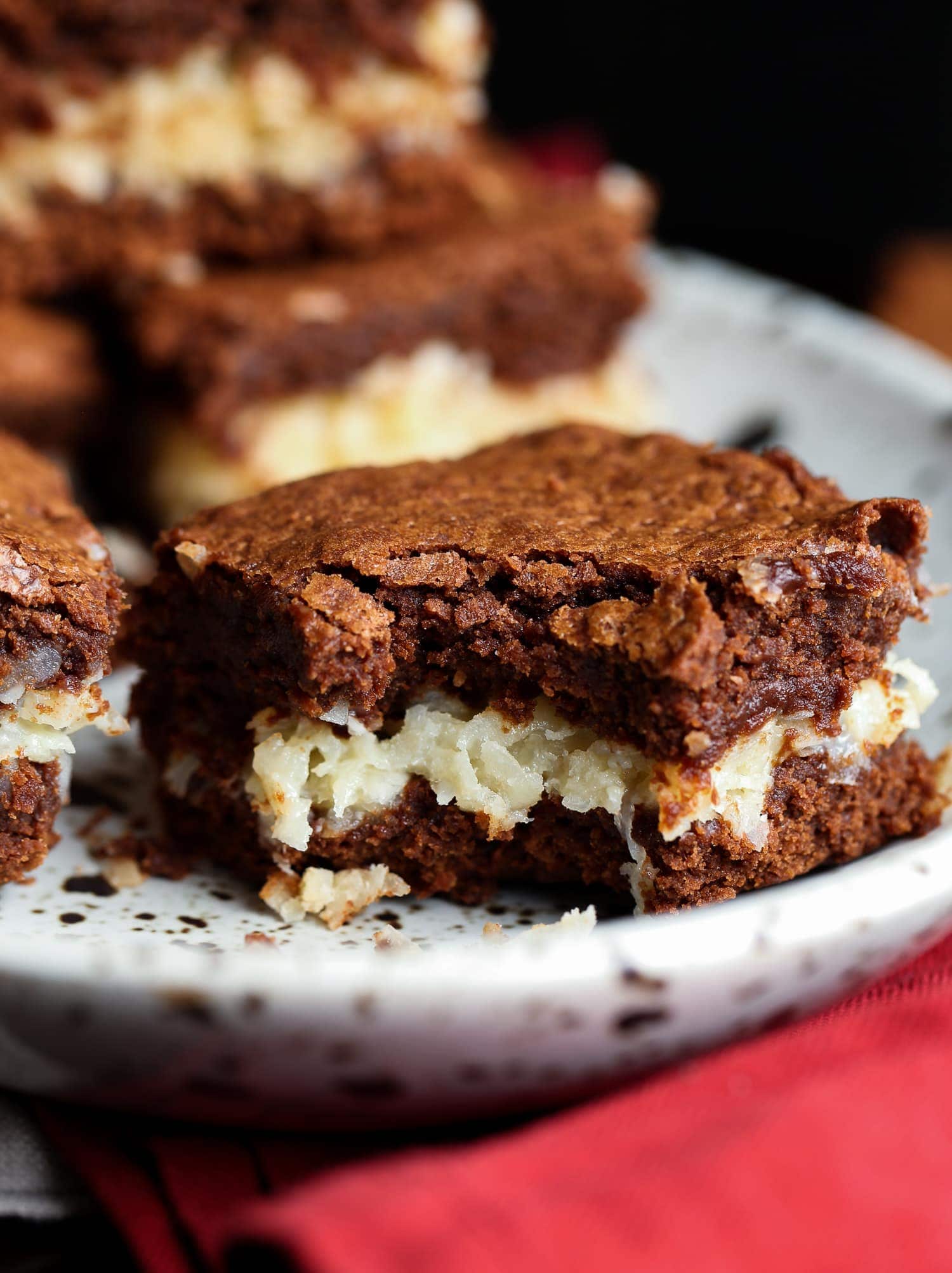 Coconut Stuffed Brownies | Cookies and Cups
