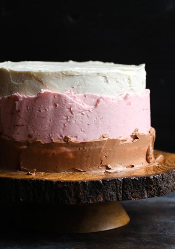 Neapolitan Cake | Strawberry, Vanilla & Chocolate Layer Cake Recipe
