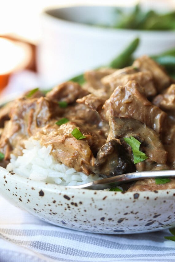 Easy Slow Cooker Beef Tips | Easy Beef Dinner Recipe