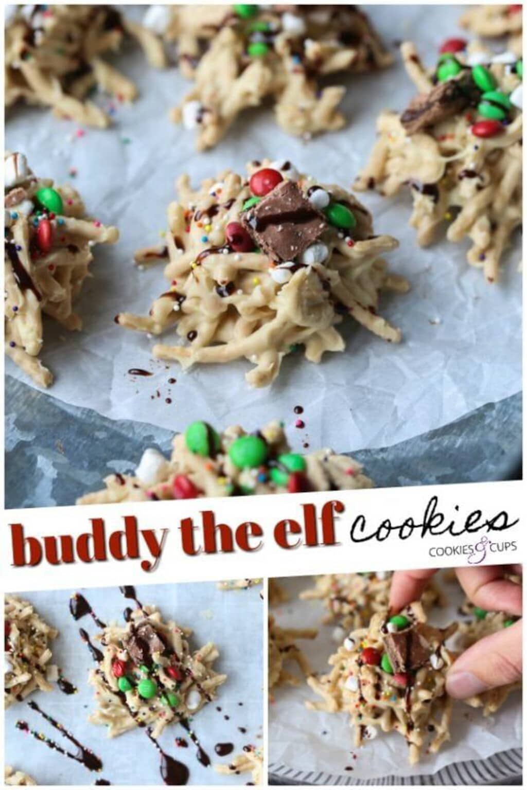 Elf Cookies - Buddy the Elf No Bake Cookies | Cookies and Cups
