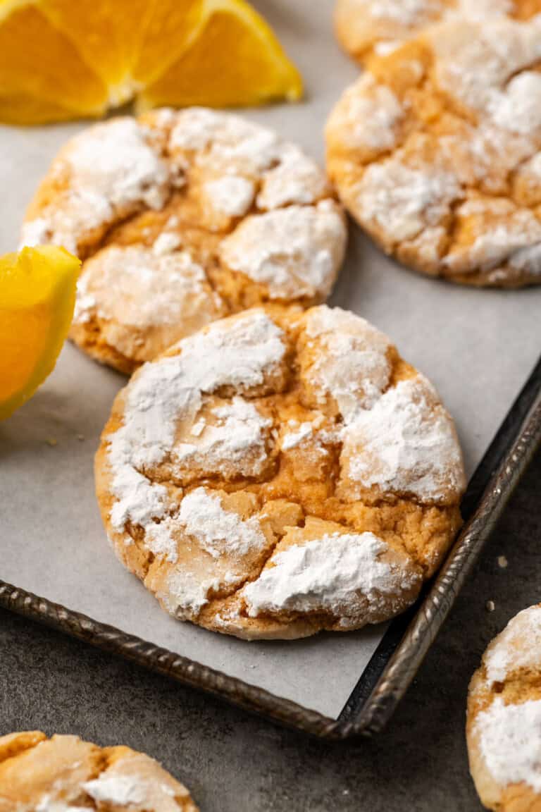 Orange Crinkle Cookies | Cookies and Cups