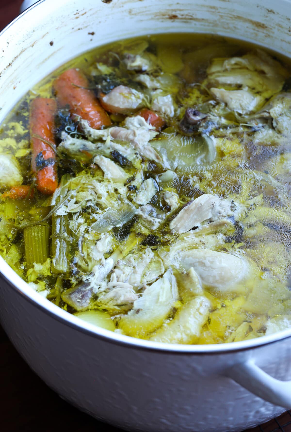 Easy Homemade Chicken Stock Recipe - Cookies and Cups