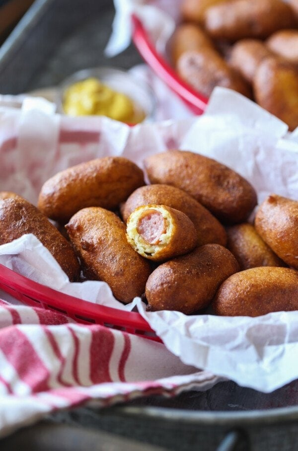 Homemade Mini Corn Dogs Recipe | Cookies and Cups