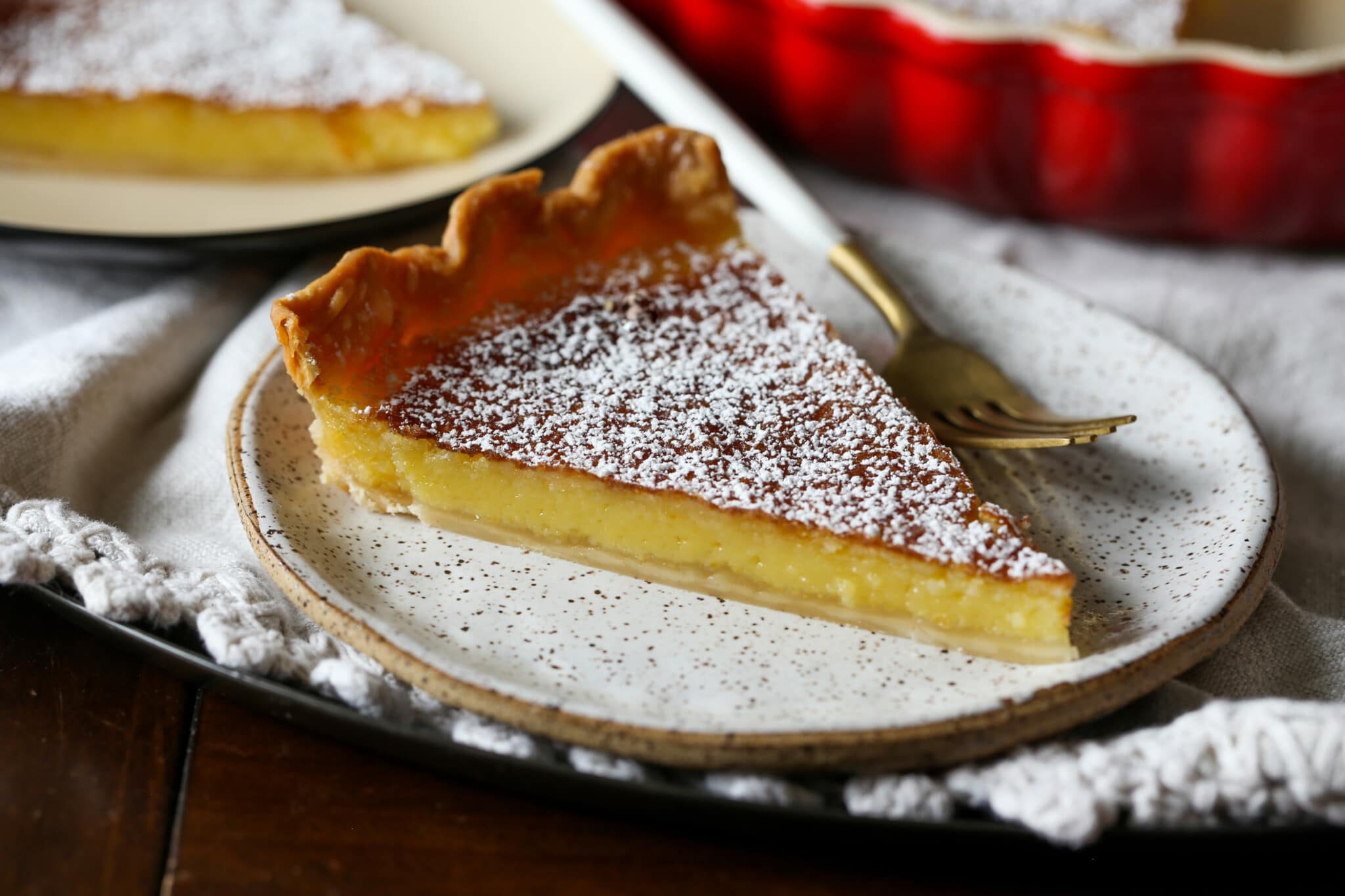 Lemon Chess Pie - Cookies and Cups