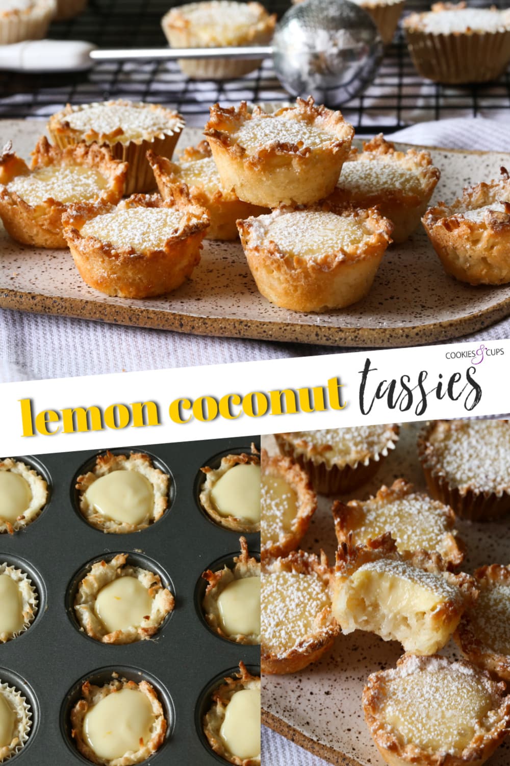 Lemon Coconut Tassies - Cookies and Cups