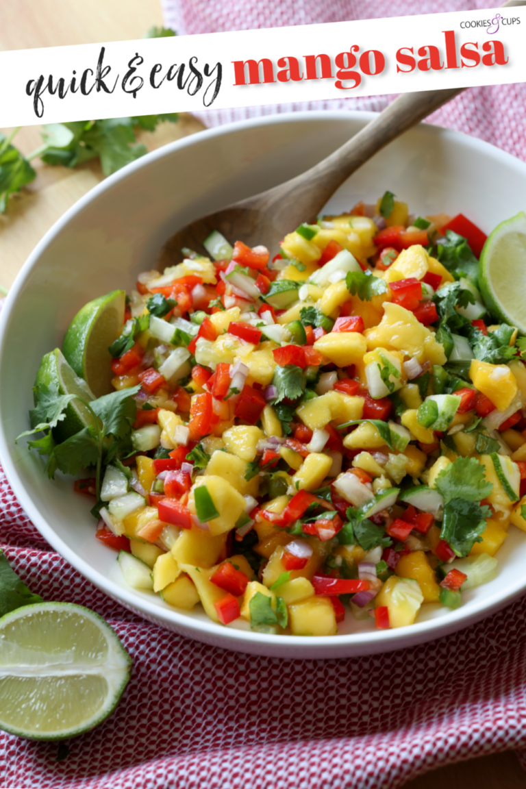 Mango Salsa Recipe (Quick And Easy) - Cookies and Cups