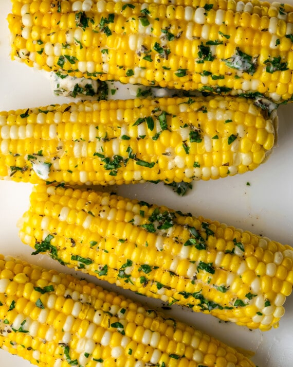 Instant Pot Corn on the Cob with Herb Butter | Cookies and Cups