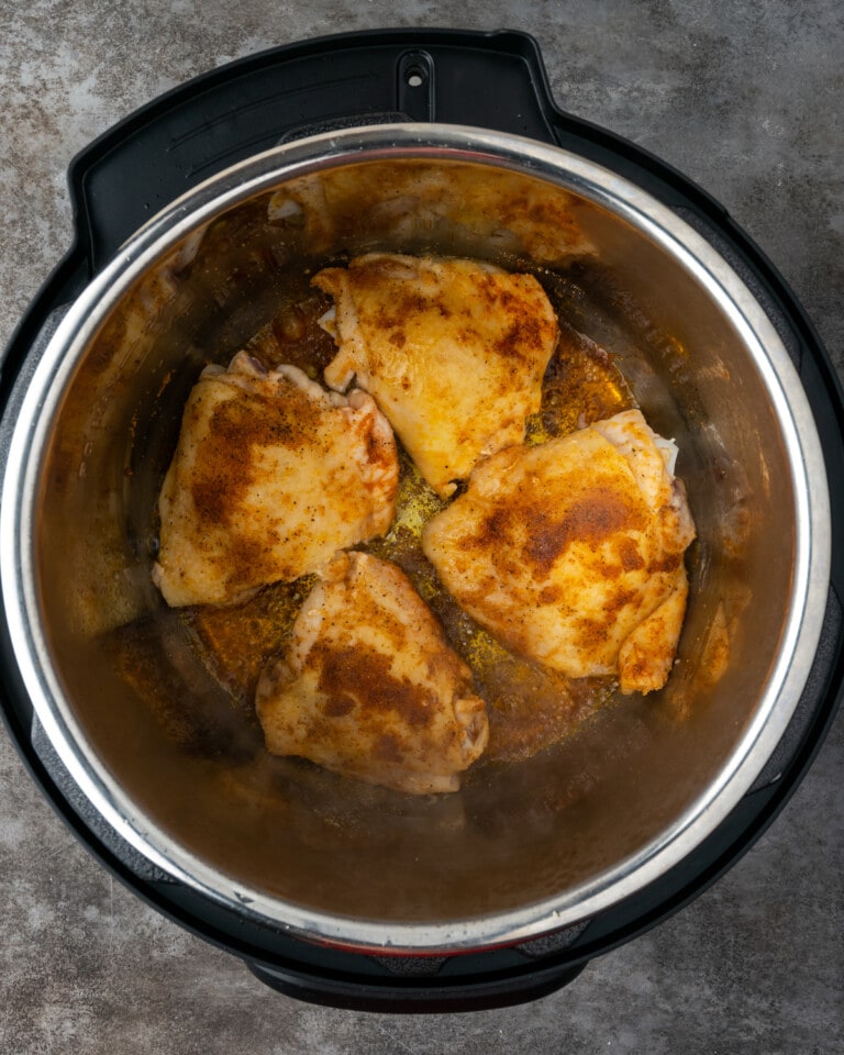 Instant Pot Chicken Thighs | Cookies and Cups