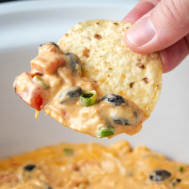 Crock Pot Chicken Nacho Dip | Cookies and Cups