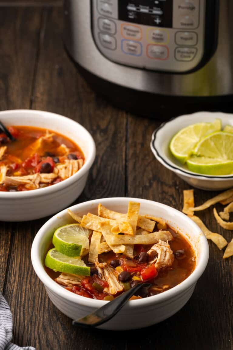 Instant Pot Chicken Tortilla Soup | Cookies and Cups