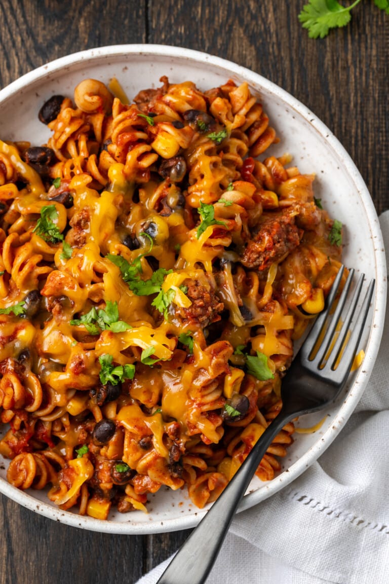 Taco Pasta | Cookies and Cups
