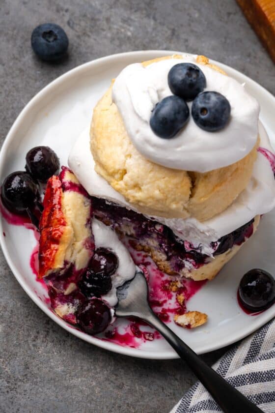 Blueberry Shortcake (Easy Summer Dessert!) | Cookies & Cups
